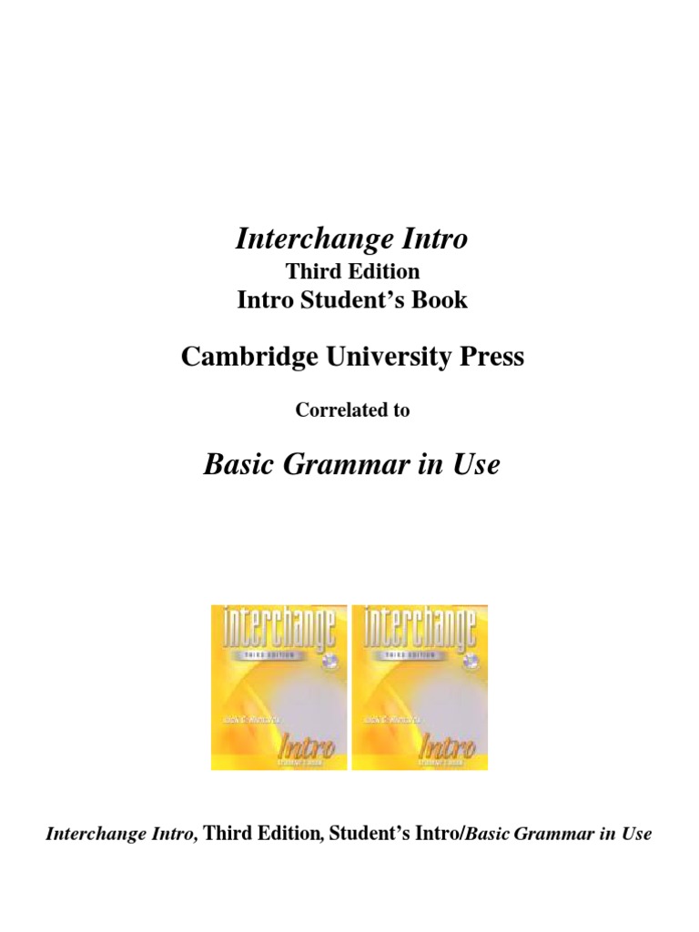 Interchange Intro Third Edition Overview | PDF