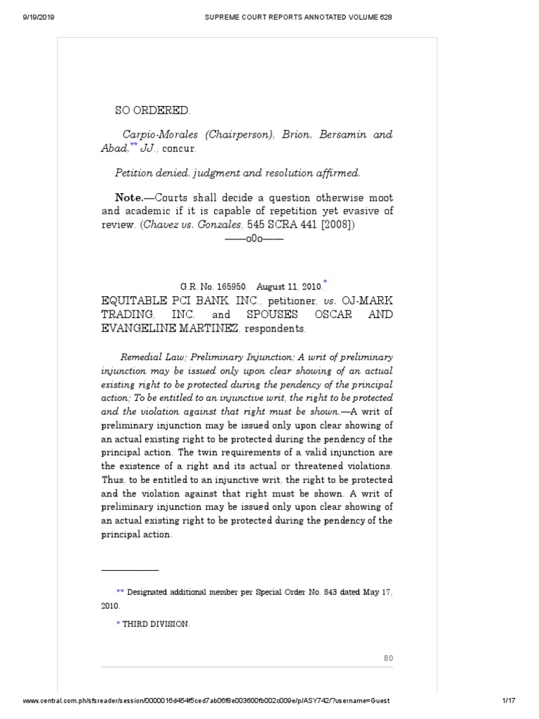 Equitable PCIB v. OJ Mark Trading | PDF | Foreclosure | Mortgage Law