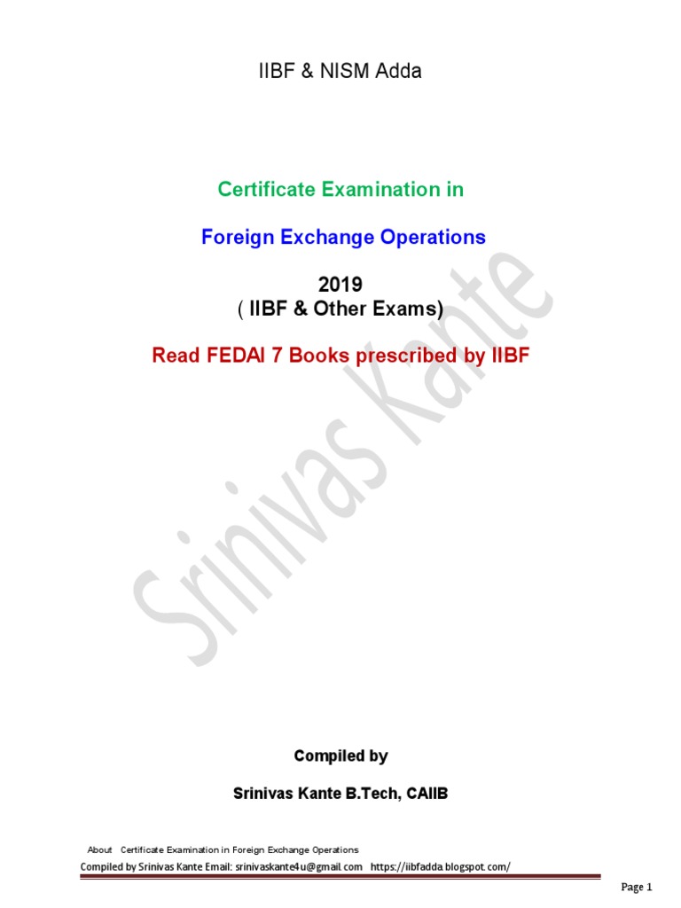 Forex Operations PDF | PDF | Foreign Exchange Market | Reserve Bank Of ...