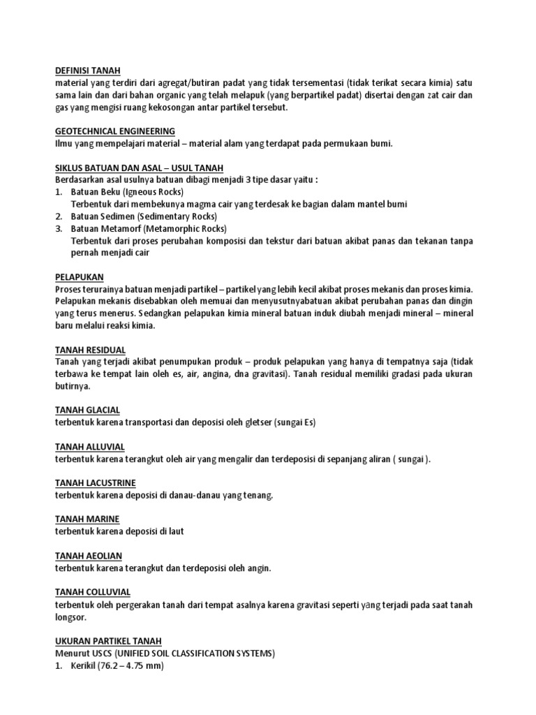 Definisi Tanah | PDF