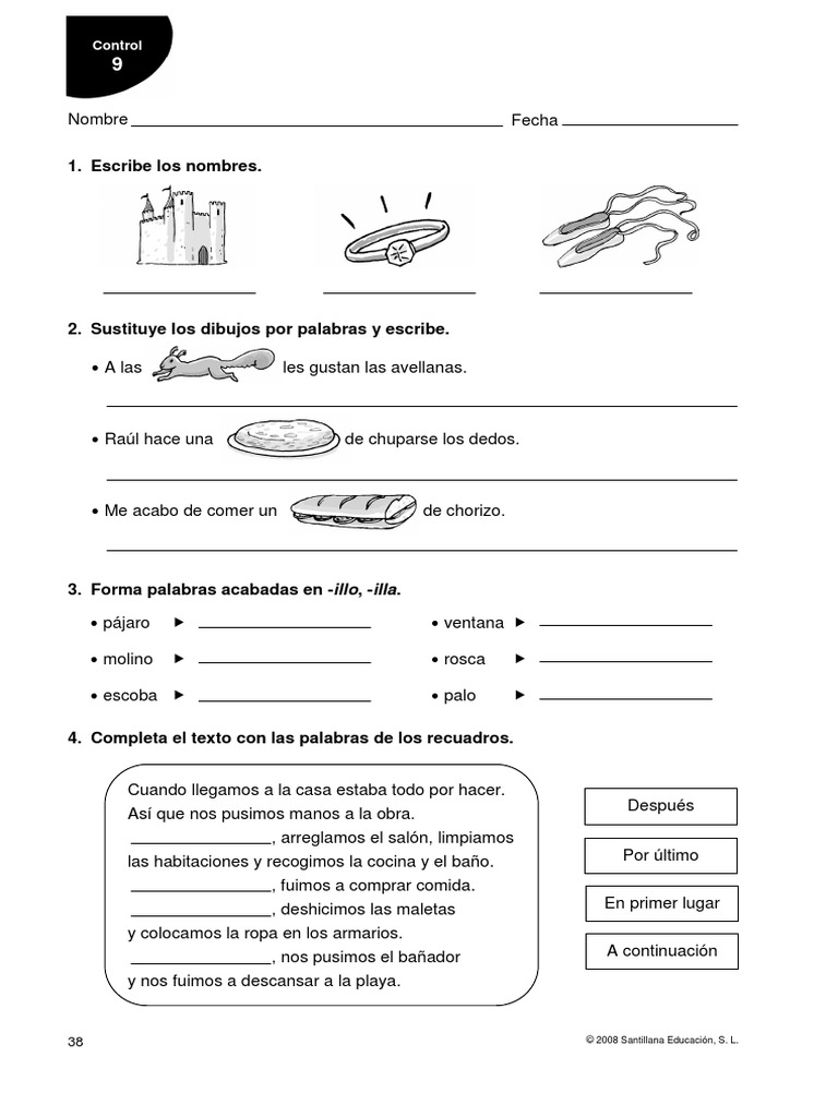 Exámenes Lengua 3 Primaria | PDF | Artes del Lenguaje y Comunicación