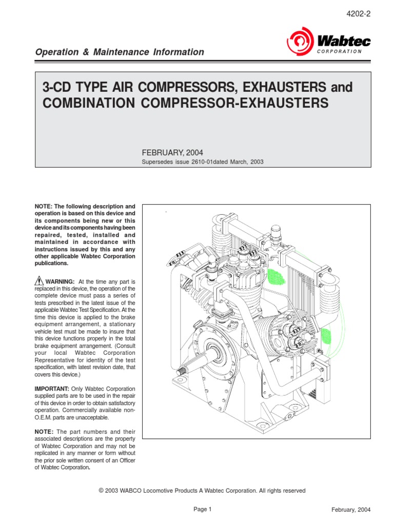 3-CD Air Compressor PDF | PDF | Cylinder (Engine) | Piston