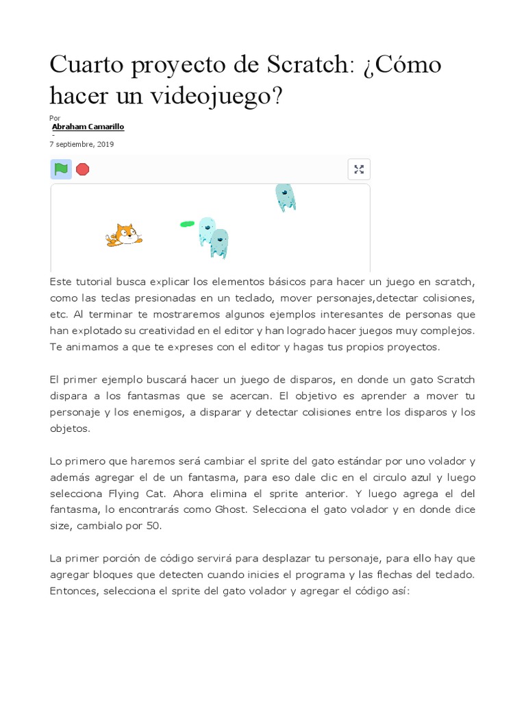 Cuarto Proyecto de Scratch | PDF | Scratch (lenguaje de programación ...