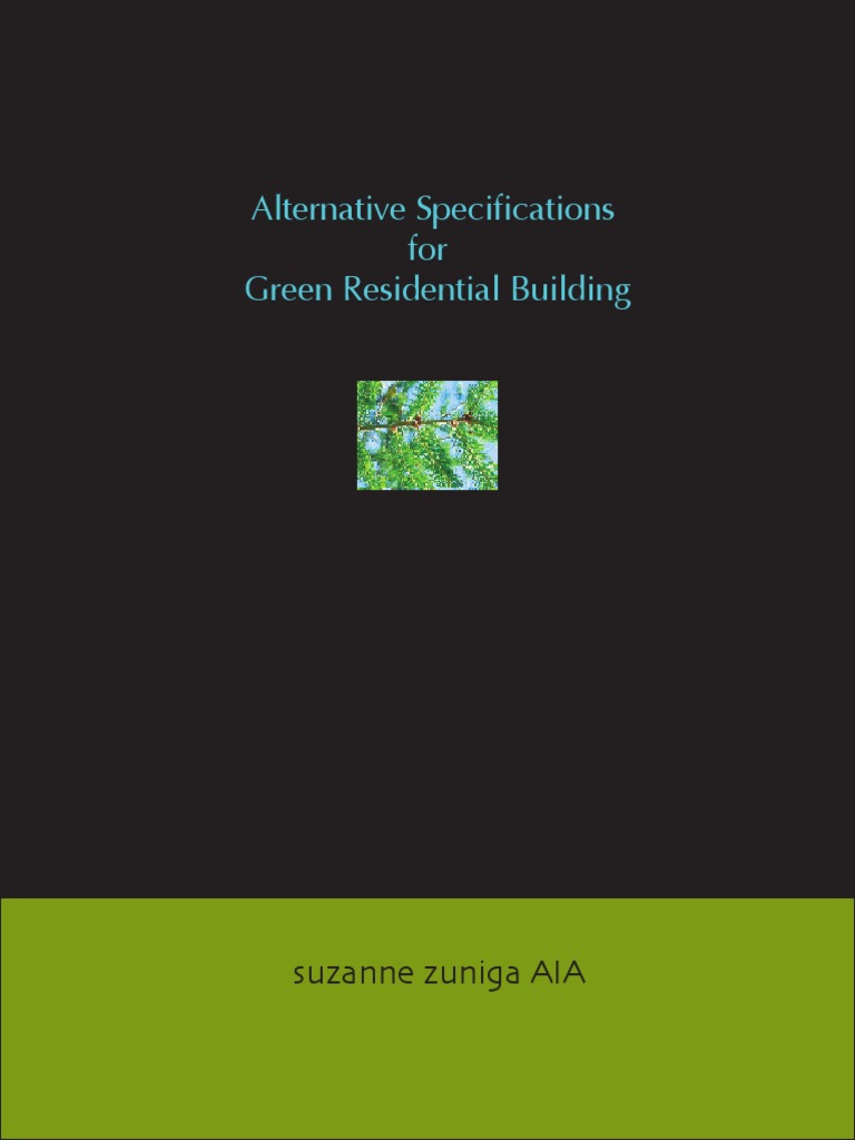 Alternative Specifications For Green Residential Building: Suzanne ...