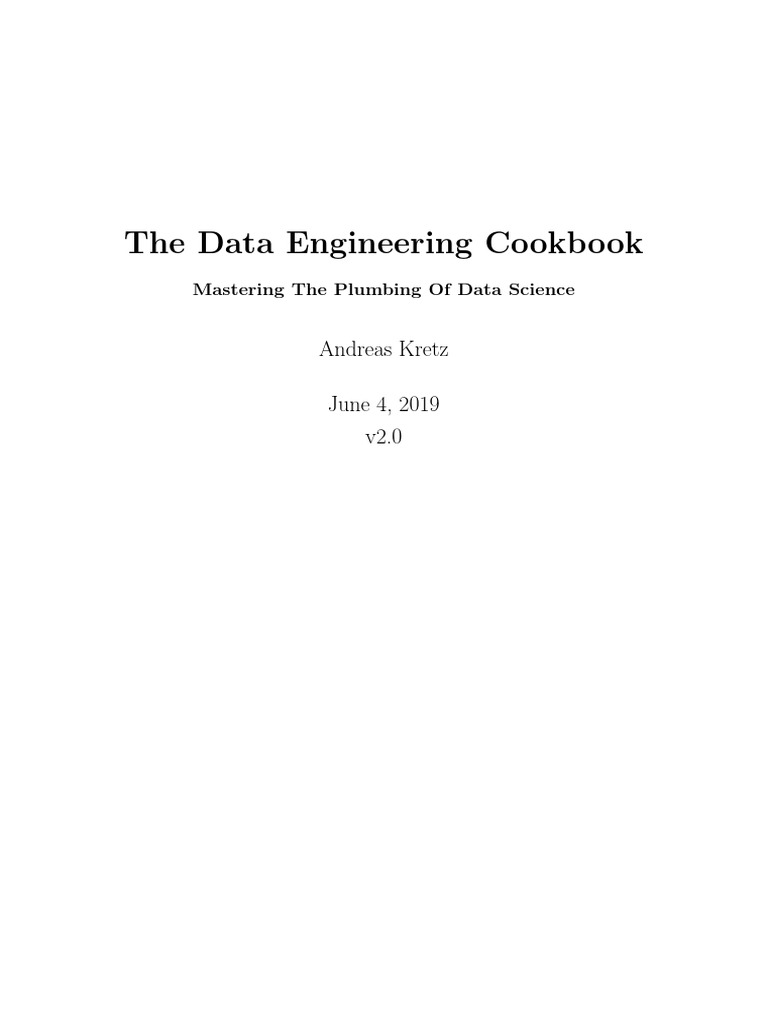 Data Engineering Cookbook | Download Free PDF | Apache Spark | Apache Hadoop