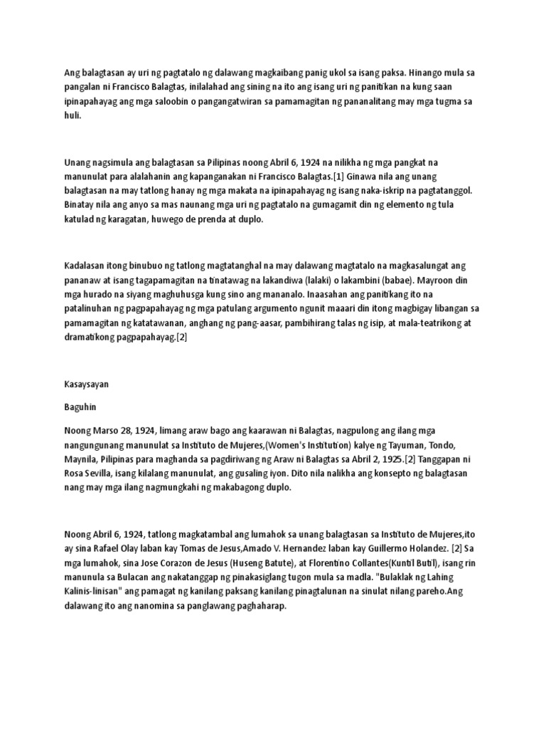 Balagtasan | PDF
