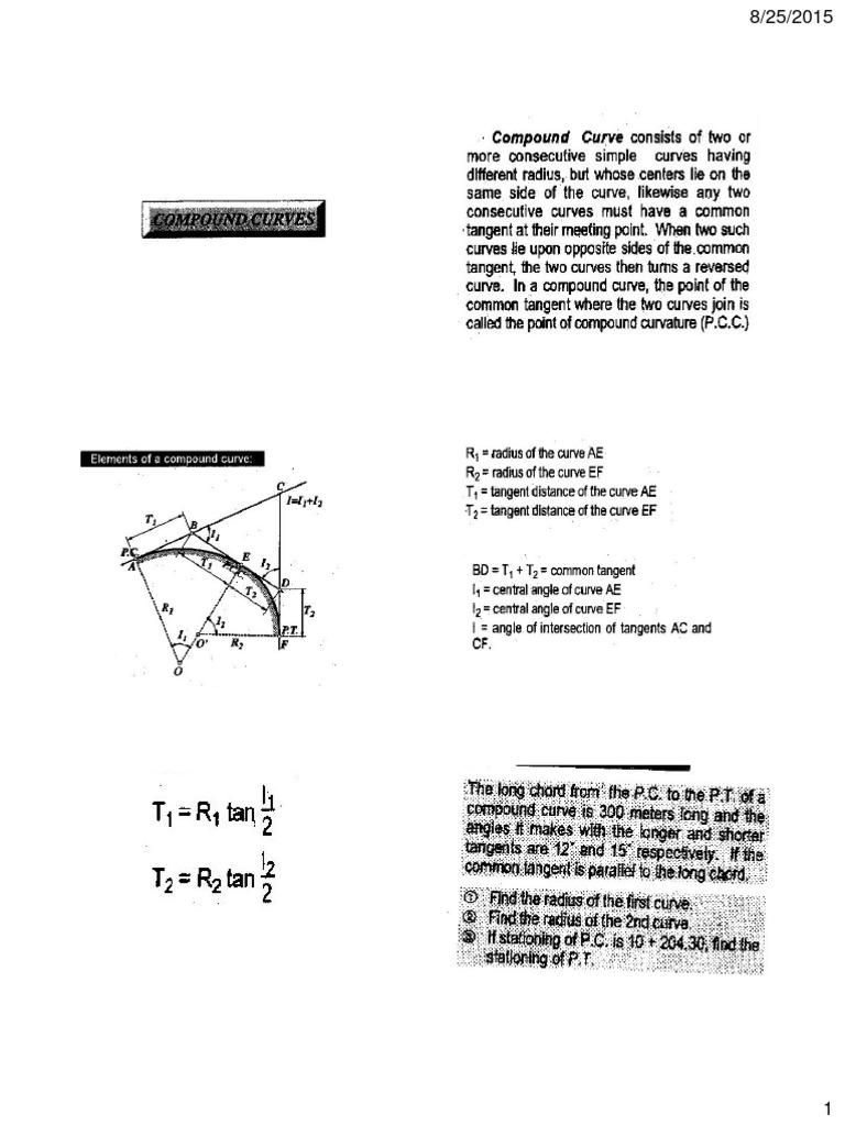Compound Curve | PDF
