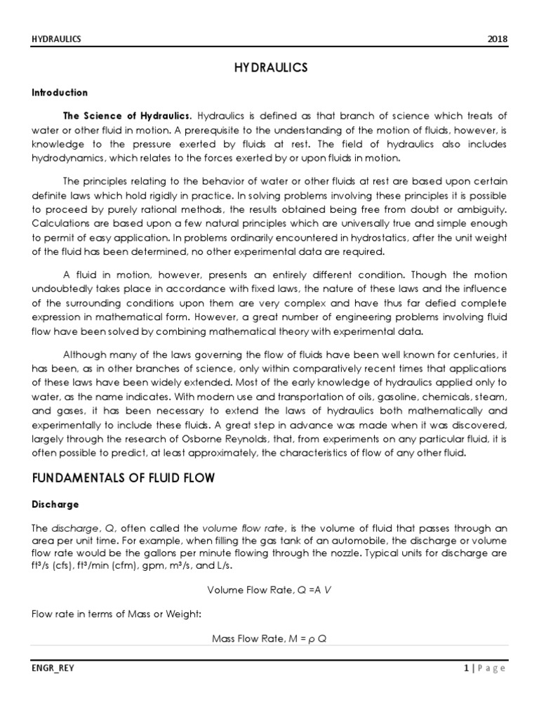 Fundamentals of Fluid Flow: An In-Depth Look at Key Hydraulic ...