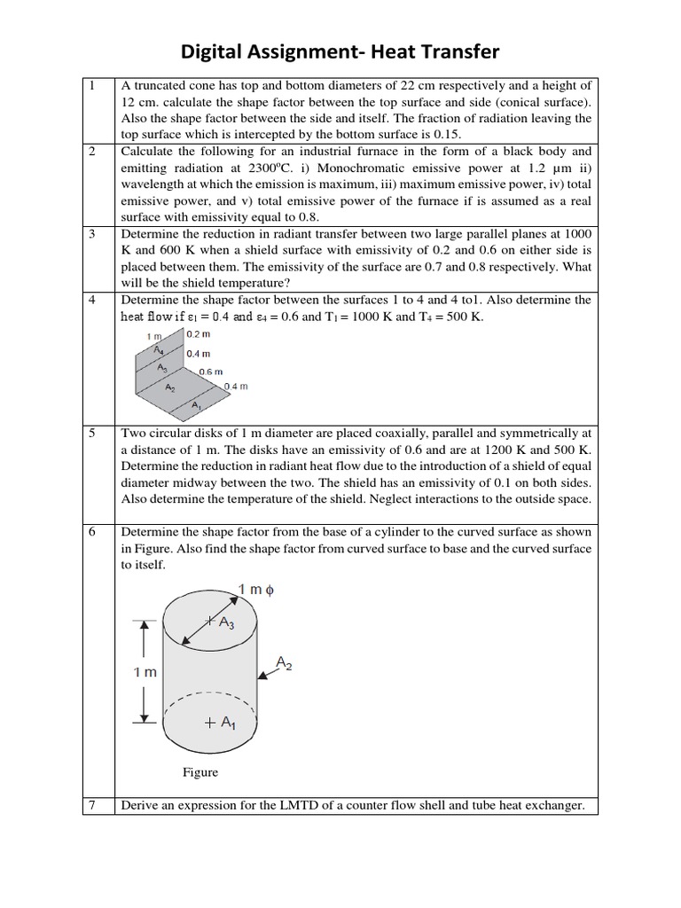 Digital Assignment-Heat Transfer | PDF | Heat Transfer | Branches Of ...