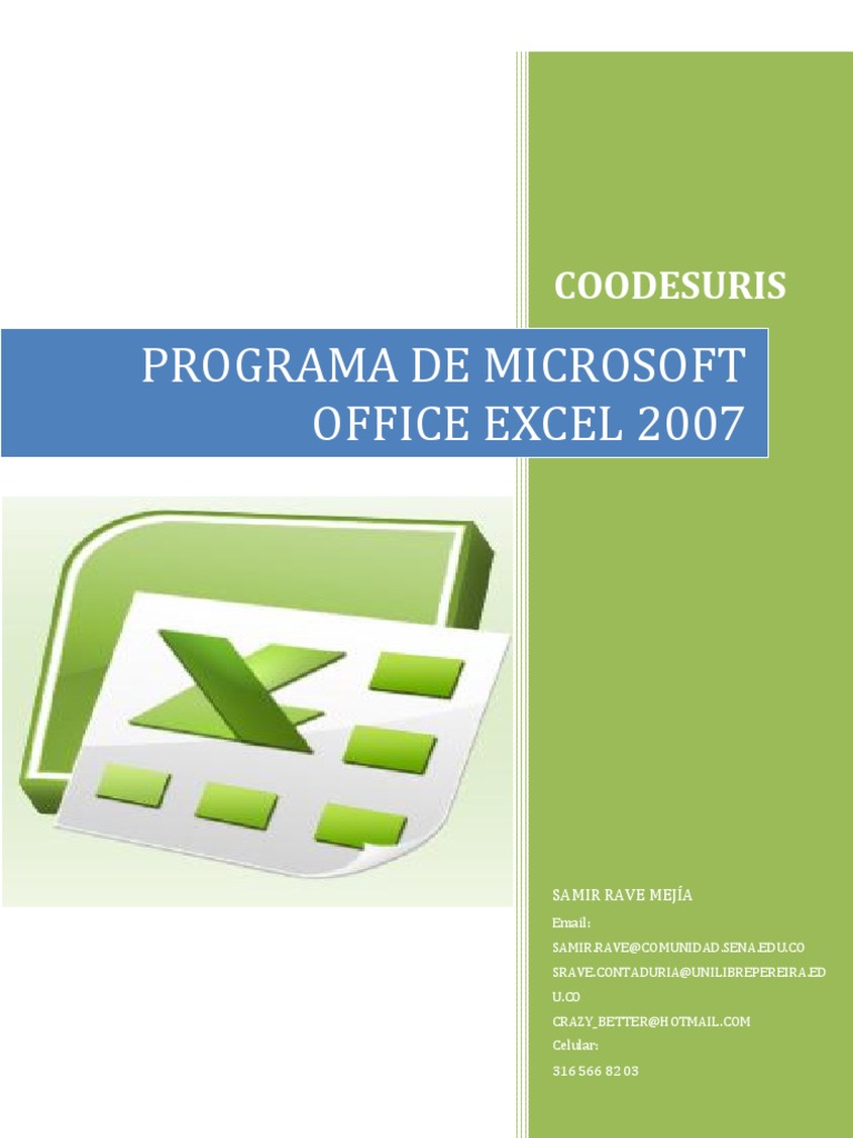 Manual de Microsoft Office Excel 2007 (Básico) | PDF | Microsoft Excel | Hoja de cálculo