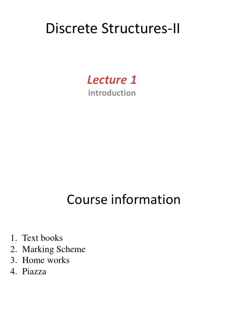 Discrete Structures-II Overview | PDF