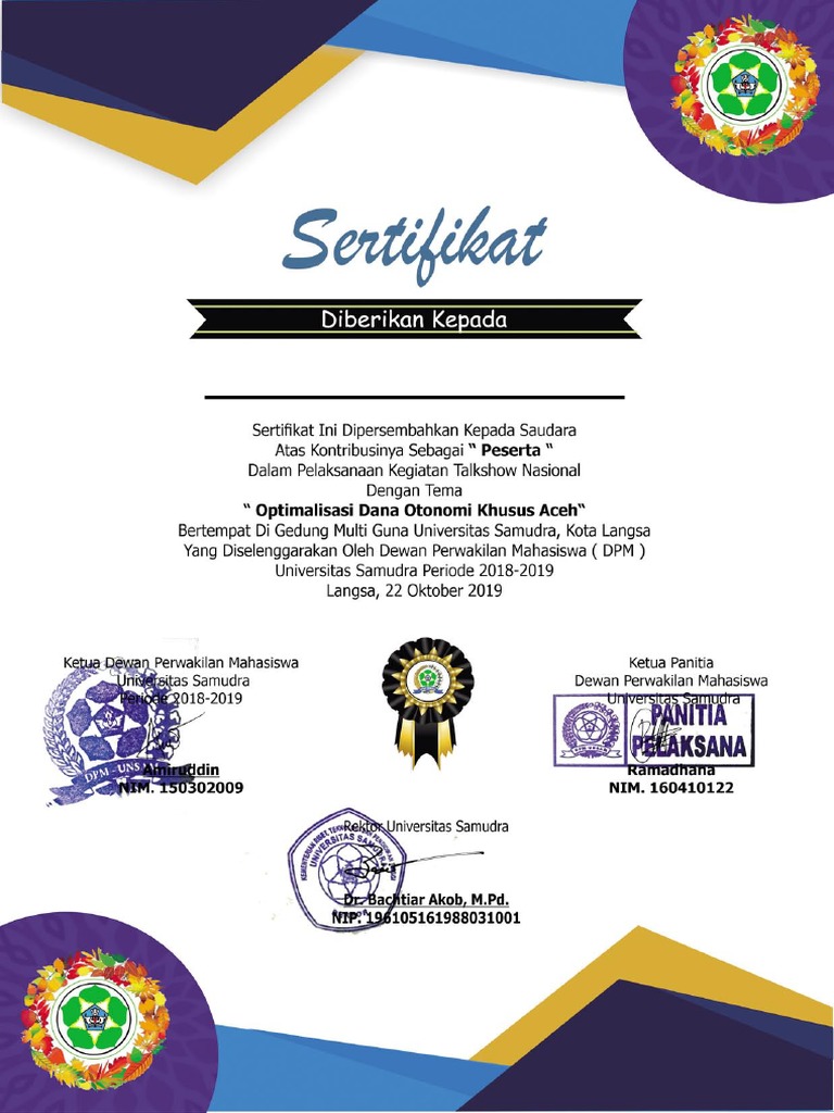 E Sertifikat PDF | PDF