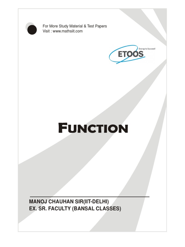Iit Jee Functions Pdf Function Mathematics Abstract Algebra 9949