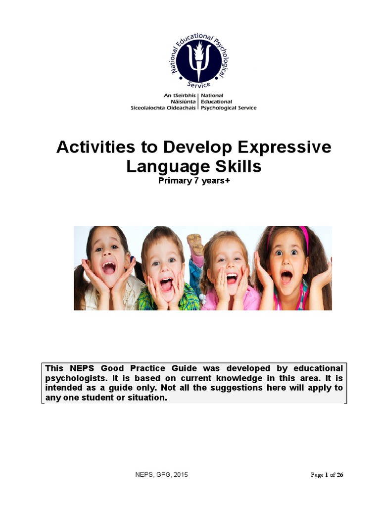 Activities Develop Expressive Language Skills Prim 7years | PDF | Nature