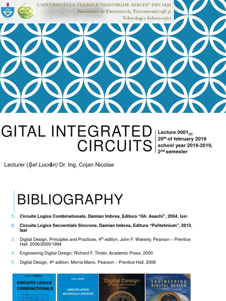 Digital Integrated Circuits: Șef Lucrări) Dr. Ing. Cojan Nicolae ...
