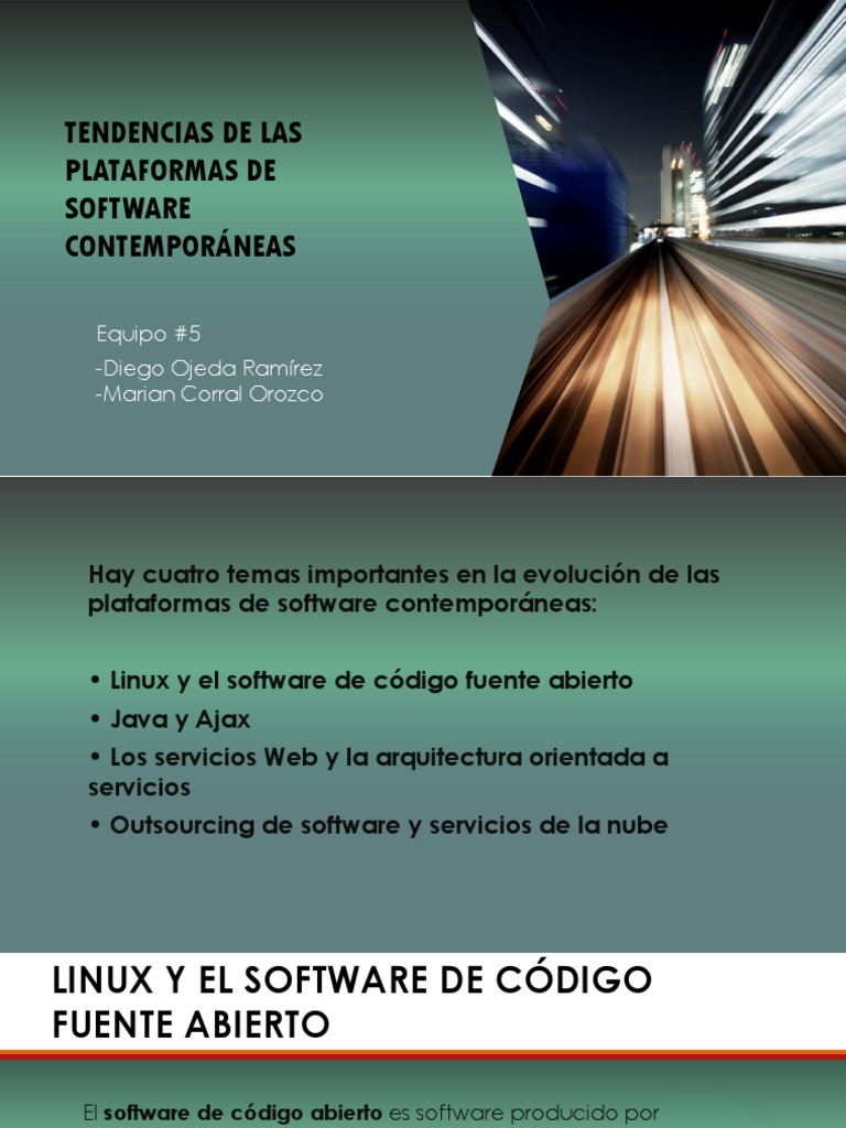 Tendencias de Las Plataformas de Software Contemporáneas | Descargar ...
