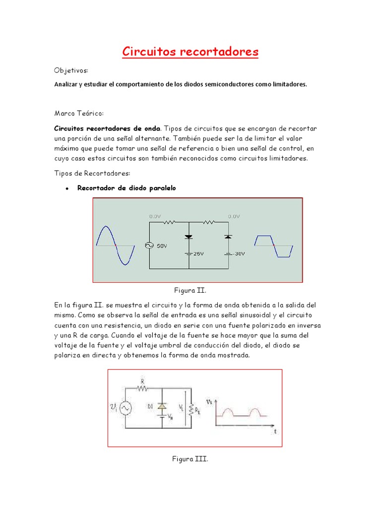 Circuitos Recortadores | PDF | Diodo | Electromagnetismo