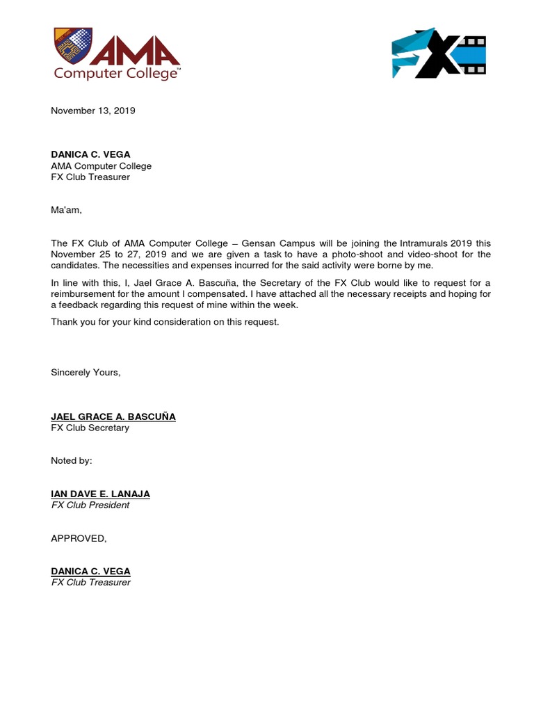 FX Request For Reimbursement | PDF