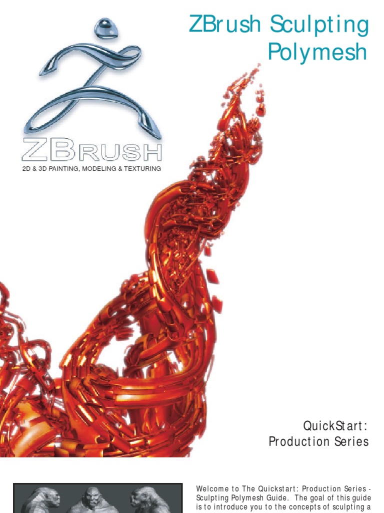 ZBrush Quick Start Sculpting Polymesh | PDF | Scientific Modeling | Graphics
