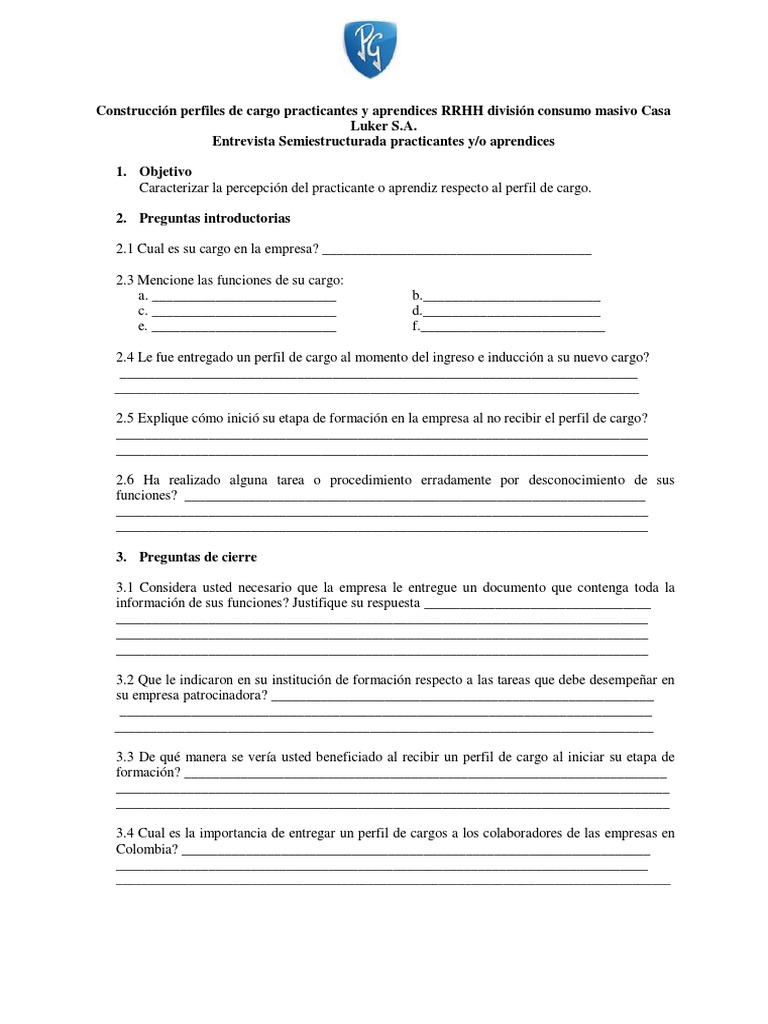 Entrevista Practicante-Aprendiz | PDF | Cognición | Business