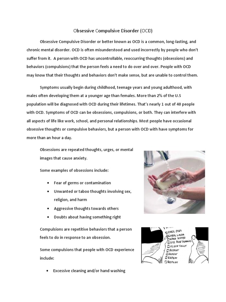 Obsessive Compulsive Disorder Paper | PDF | Obsessive–Compulsive ...