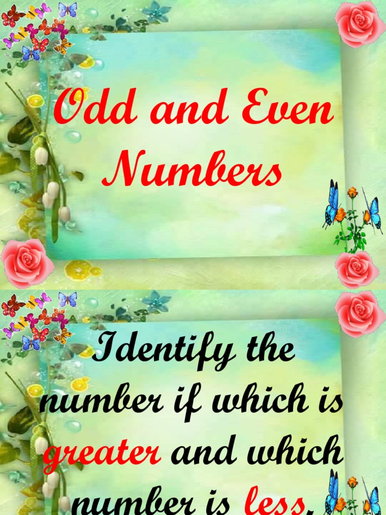 Odd and Even Numbers2 | PDF | Teaching Mathematics