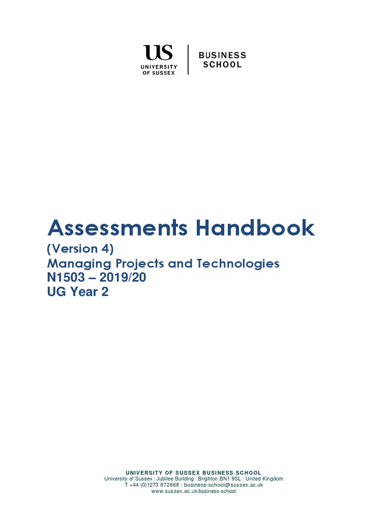 N1503 Assessments Handbook 2019-20 V4 | PDF | Risk Management | Data ...