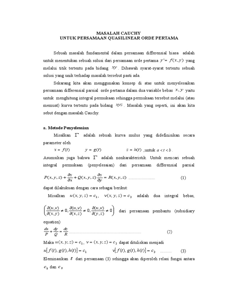 Masalah Cauchy | PDF