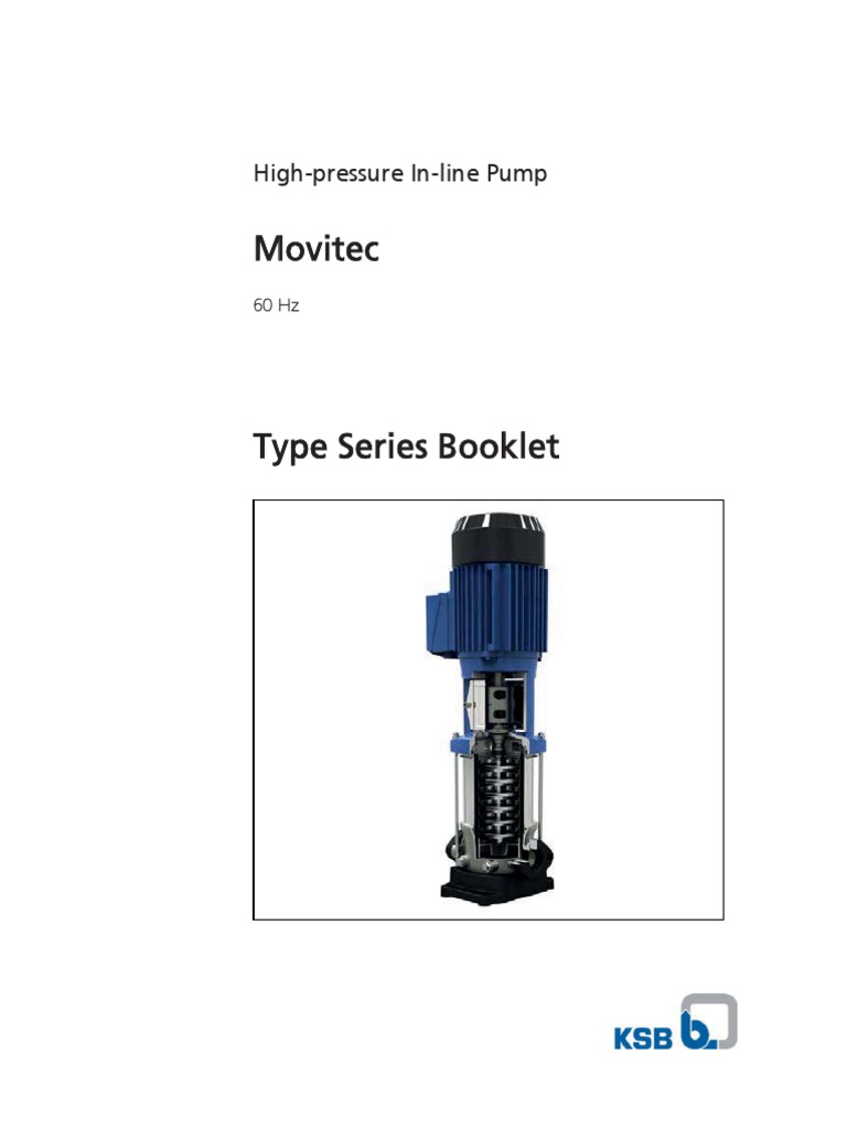 KSB Movitec Type Series Booklet | PDF | Carbon | Pump