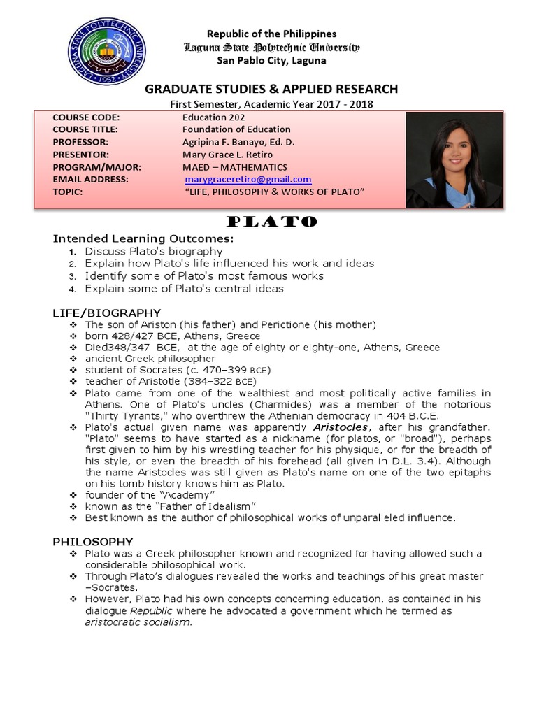 Plato's Life, Philosophy and Major Works: An Overview of the Ancient ...