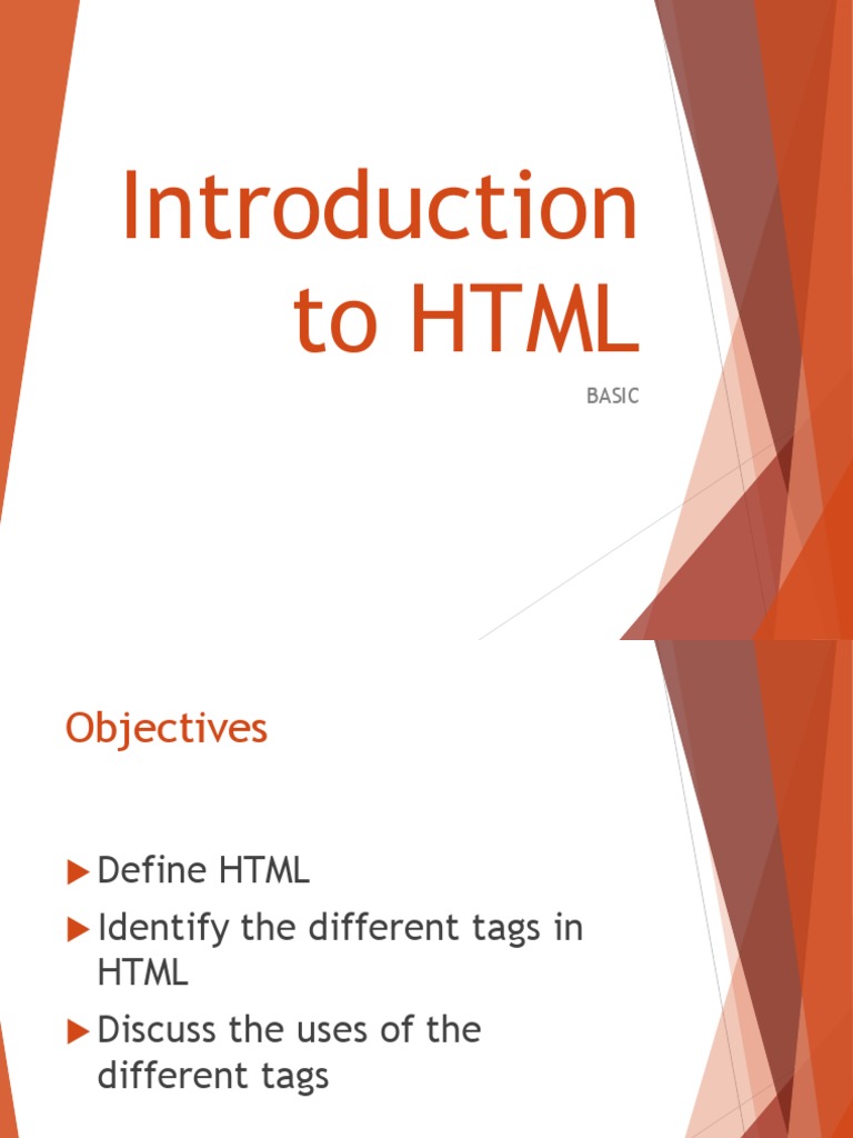 Introduction To HTML | PDF | Html Element | Html