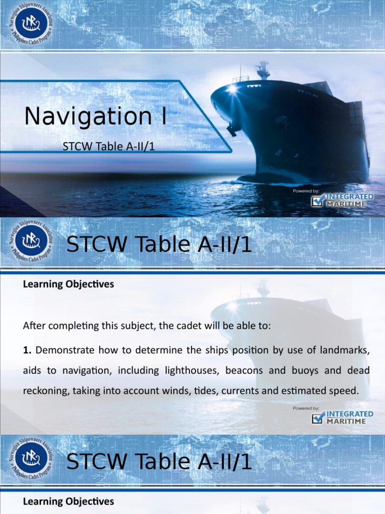 Navigation I: STCW Table A-II/1 | PDF | Longitude | Latitude