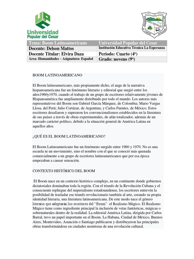 Boom Latinoamericano - Texto Guia | PDF