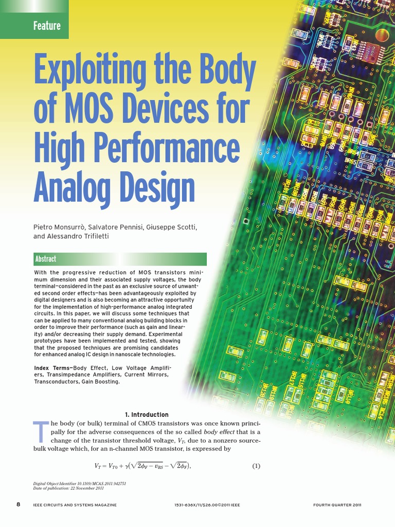 MOS Body | PDF | Amplifier | Field Effect Transistor