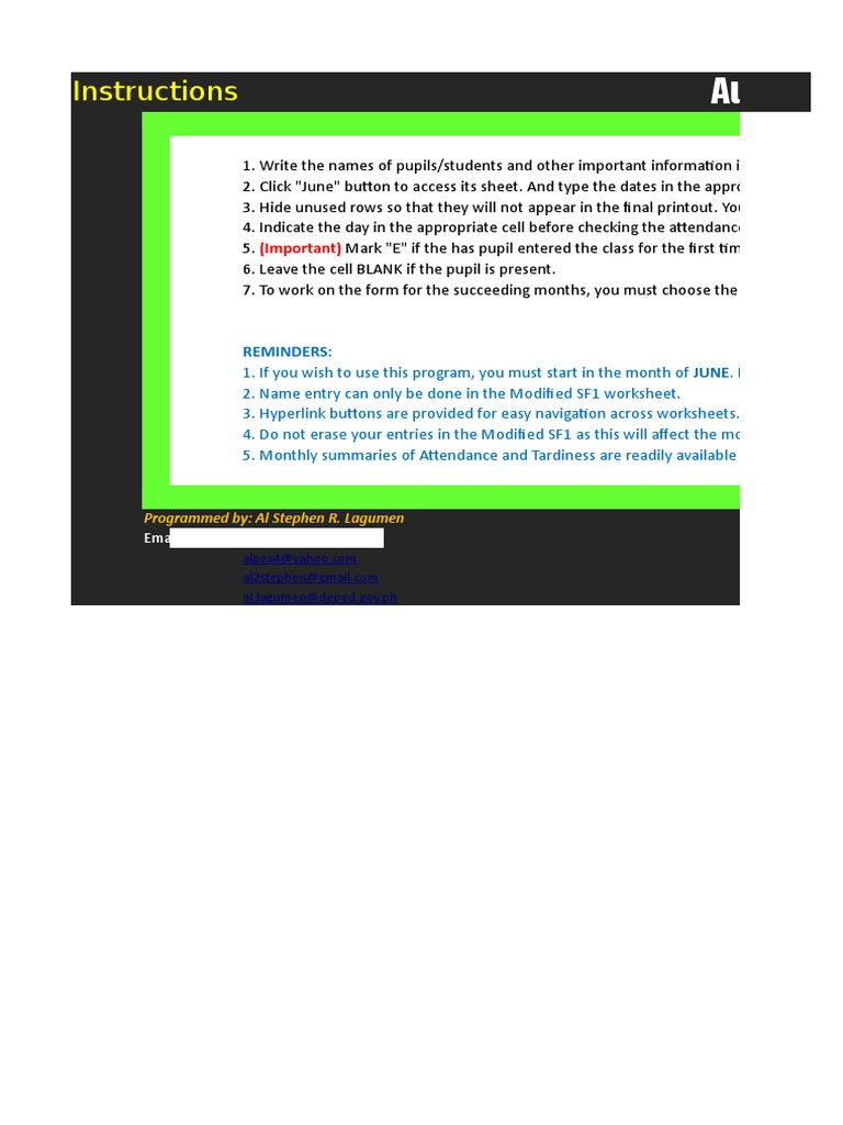 Auto-SF2: Instructions | PDF