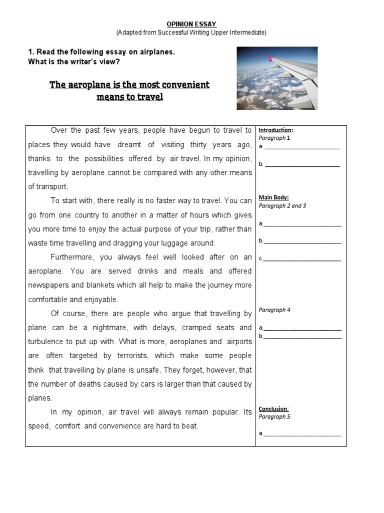 The Aeroplane Is The Most Convenient Means To Travel | PDF | Essays | Space