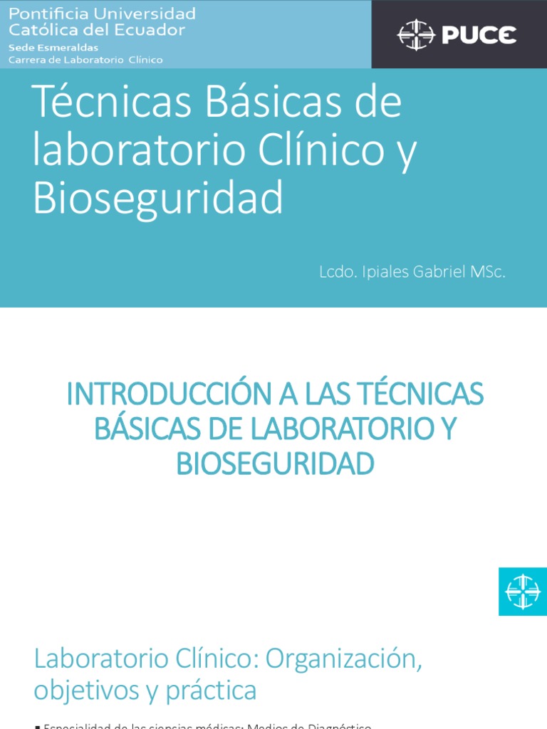 Técnicas de Laboratorio y Bioseguridad | PDF | Laboratorios | Ciencias ...