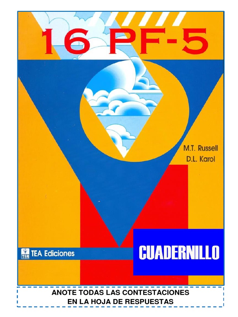 Cuadernillo 16pf 5 | PDF | Humor