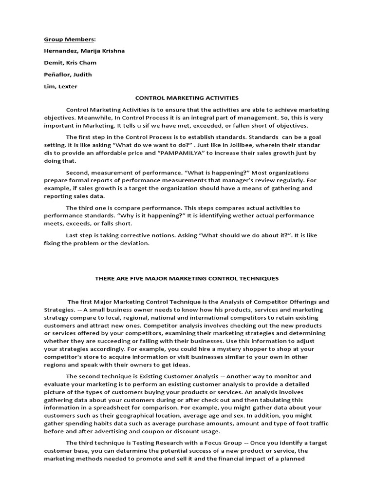 Marketing Handout | PDF | Marketing Strategy | Focus Group