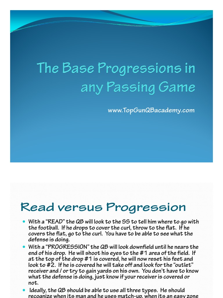 QB Progression Reads in Football | PDF