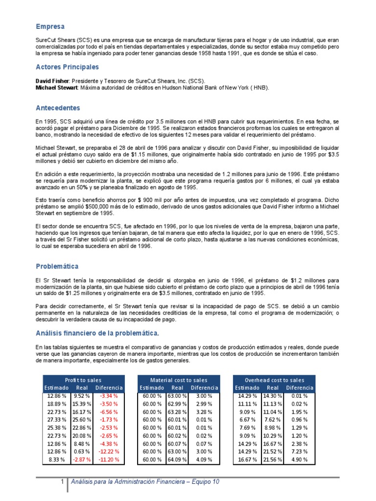 Case SureCut Shears | PDF | Bancos | Finanzas y dinero