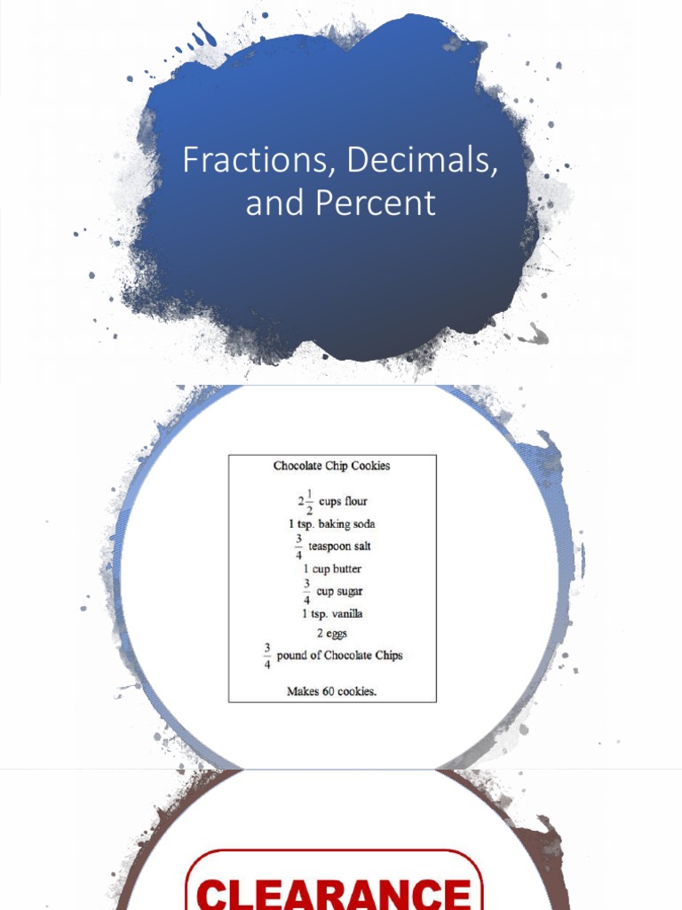 Understanding Fractions, Decimals, Percent | PDF