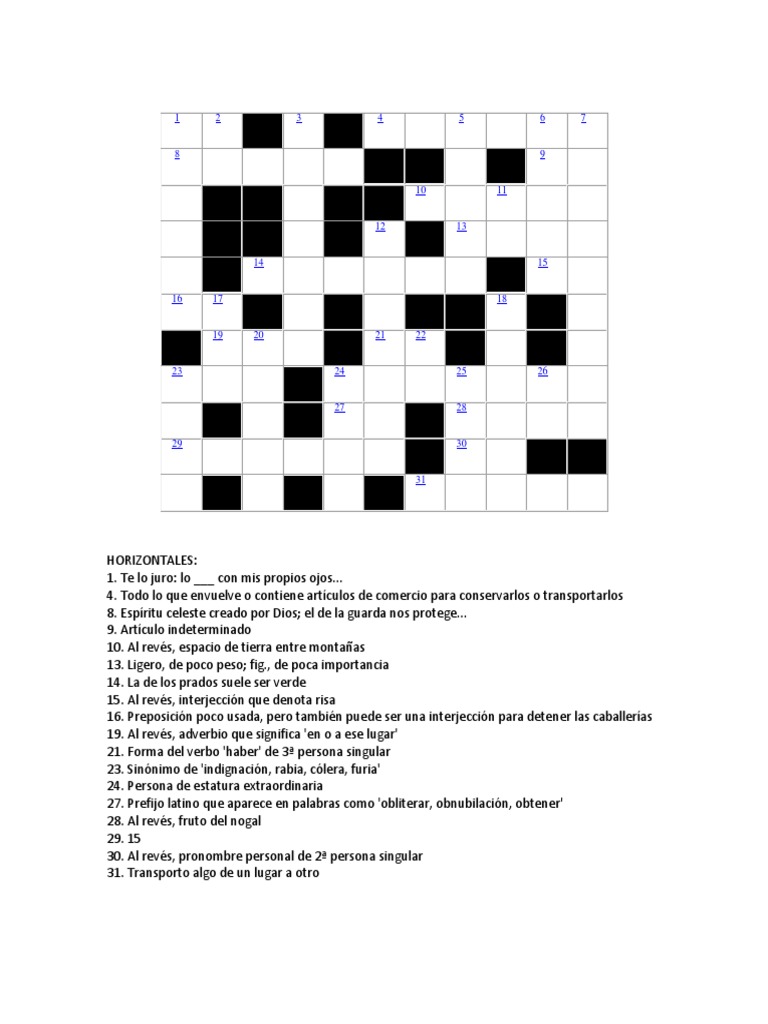 Crucigrama Ortografico | PDF | Sintaxis