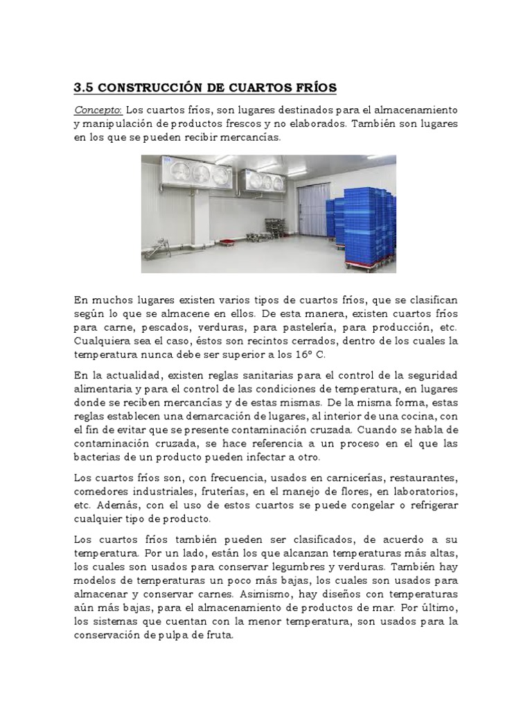 Construcción de Cuartos Fríos | PDF | Aislamiento térmico | Aluminio