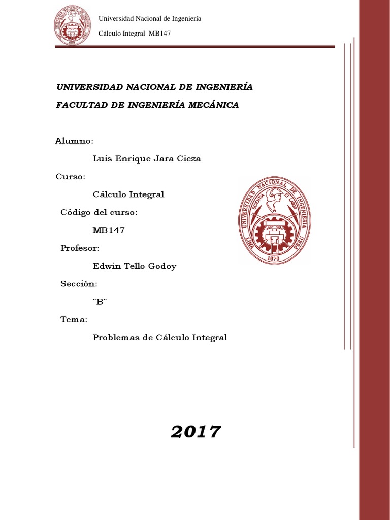 Tarea de Cálculo Integral | PDF | Asíntota | Integral
