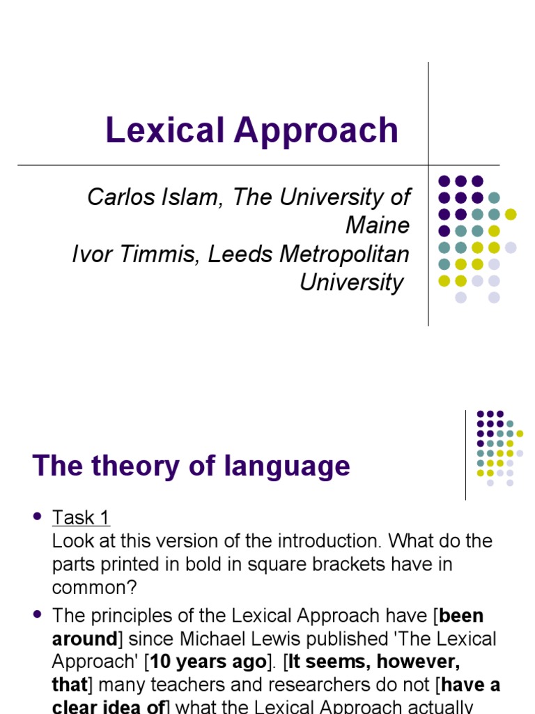 Lexical Approach