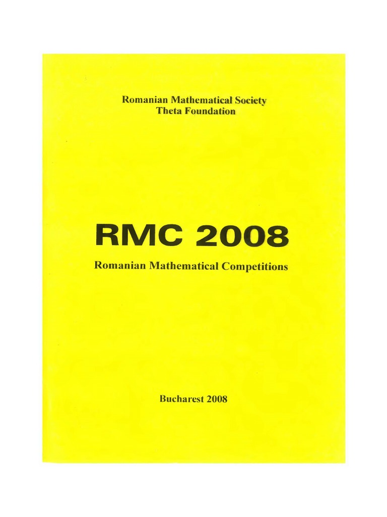 Romanian Mathematical Competitions - 2008 | PDF
