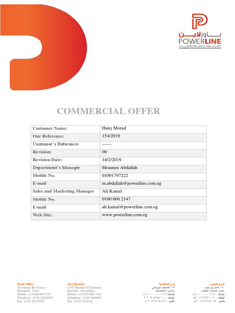 Comprehensive proposal for the supply and installation of low voltage ...