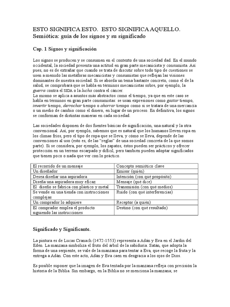 Esto Significa Esto. Esto Significa Aquello. Semi - Tica - Gu - A de | PDF | Ideologías ...