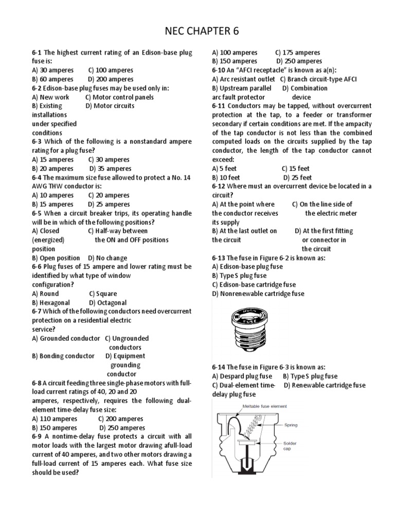 Nec Chapter 6 | PDF | Fuse (Electrical) | Components